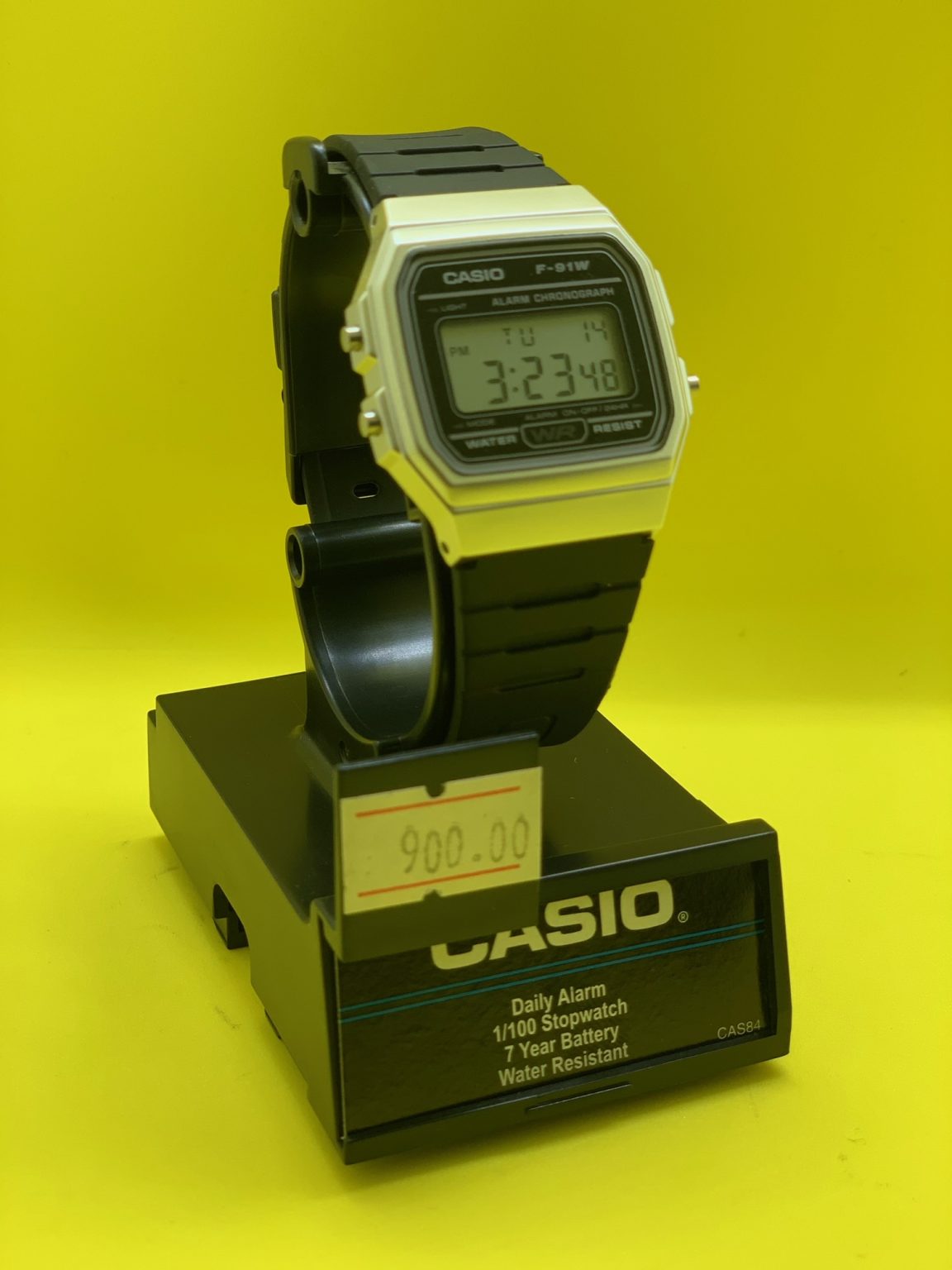 Casio F-91 W color Plata